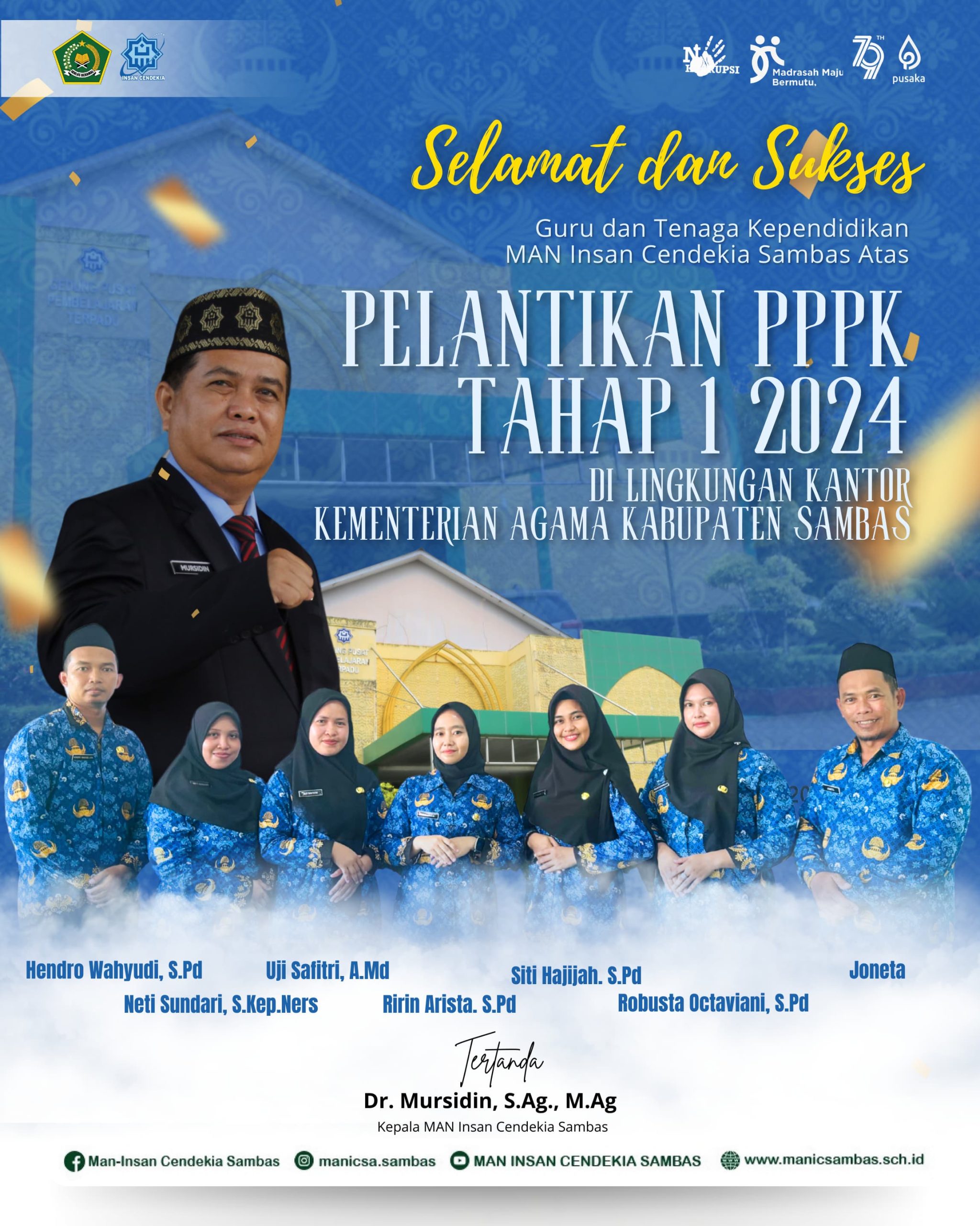 Menteri Agama Resmi Lantik 138 ASN PPPK di Kabupaten Sambas : Tujuh di ...